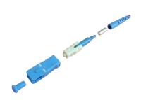 China SC UPC Fiber Connector 3.0mm Simplex Blue Housing for Optical Fiber Communication for sale