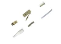 China CATV Simplex Multimode LC Fiber Optic Connector 1.25mm Ferrule Beige Housing for sale