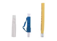 China LC Duplex 3.0mm Fiber Optic Connector with 45degree Bent Boot for sale