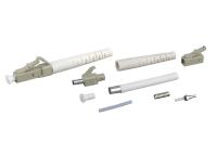 China LC Duplex 3.0mm Fiber Optic Connector with 45degree Bent Boot for sale