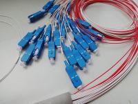 China 1×16 PLC Singlemode Fiber Optic Splitter with Steel Tube Package - 1260-1650nm Wavelength, -40°C to 85°C Operating Range for sale