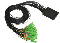 China 1×32 PLC Singlemode Optical Fiber Splitter with SC/APC Connectors, 1260-1650nm Wavelength, -40°C to 85°C Operating Range for sale