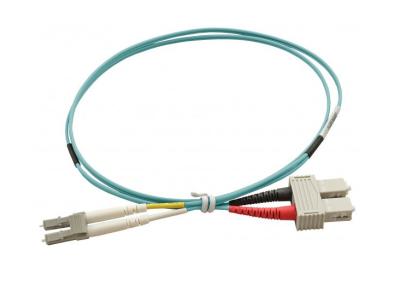 China OM3 / OM4 UPC LSZH Fiber Optic Patch Cord with Red Black Boot for sale