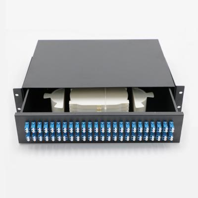 China 48 Ports FTTB Fiber Optic Terminal Box ODF Termination Box SC Adapter Wall Mount for sale