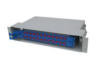 China 24port 2U ODF Fiber Optic Distribution Box with Welding Module Tray for sale