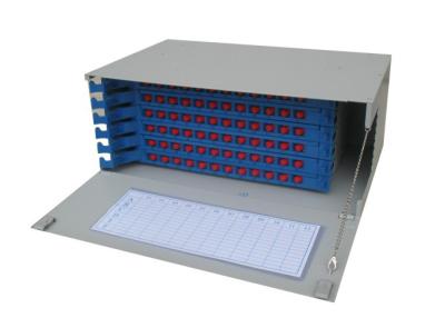 China 72 Core 4U ODF Fiber Optic Distribution Box FC UPC Pigtails Adapters 19 Inch Rack Mount for sale