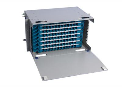 China 6U Rack Mounted Fiber Optic Distribution Box - 96 Core Capacity with FC/SC/ST/LC Adapter Support for sale