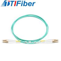 China OM3 Duplex Fiber Optic Patch Cord 2.0mm LC UPC to LC UPC Multimode 50/125 for sale