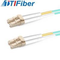 China OM3 Duplex Fiber Optic Patch Cord 2.0mm LC UPC to LC UPC Multimode 50/125 for sale