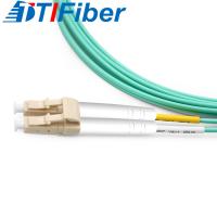 China OM3 Duplex Fiber Optic Patch Cord 2.0mm LC UPC to LC UPC Multimode 50/125 for sale
