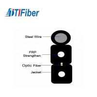China G652D Single Mode Fiber Optic Cable 1-4 Core 2.0×5.3mm Outdoor Drop Cable for FTTx Telecommunications for sale