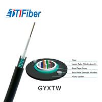 China GYXTW 6 Core 4 Core Fiber Optic Cable Single Mode PE Black Jacket for sale