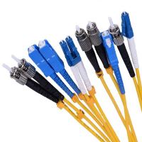 China FTTH Singlemode Duplex Fiber Optic Jumper Cable Low Insertion Loss 0.1dB for sale