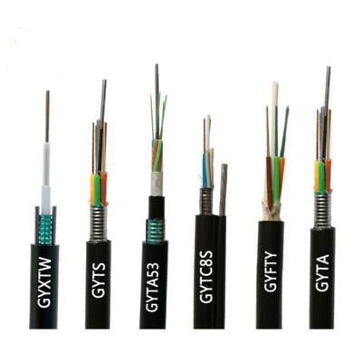 China GYTS Single Mode Fiber Optic Cable 2-144 Cores 10.2-17.2mm Diameter for Underground Duct and Direct Burial for sale