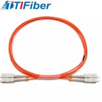 China OM1 OM2 0.9mm 2.0mm 3.0mm SC SC multimode patch cord Orange Jumper for sale