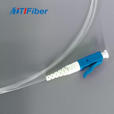 China LC Connector Transparent SM Simplex Fiber Patch Cord Custom Length 1m-50m for sale