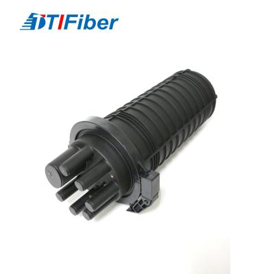 China 96 Core 4in 4out Fiber Optic Splice Closure Vertical Dome Type - 435×190×120mm Size with 168 Fiber Capacity for sale
