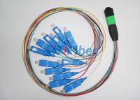 China 12 core MTP Fiber Optic Patch Cord with 3.0mm Round Fiber Cable for sale