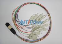 China MPO to SC Fiber Optic Patch Cord 12 Fiber with 0.35dB Low Loss for MPO Cassettes -40°C to 80°C Operating Range for sale