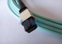 China 24core OM4 MTP Fiber Patch Cord , MPO Trunk Cable Female Connector for sale
