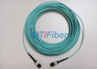 China 24core OM4 MTP Fiber Patch Cord , MPO Trunk Cable Female Connector for sale