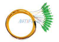 China FTTH Fiber Optic Pigtail  Ribbon 12 Core Multimode Fiber Optic Cable Waterproof for sale