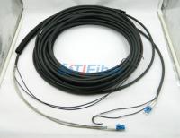 China DLC PC Fiber Optic Patch Cord Outdoor Protected Branch Cable 2 Cores 100m LSZH for sale