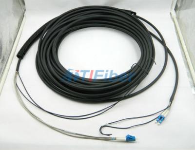China DLC PC Fiber Optic Patch Cord Outdoor Protected Branch Cable 2 Cores 100m LSZH for sale