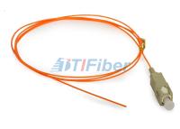 China OM1 62.5/125 SC Fiber Optic Pigtail 0.9mm OFNP Cable Low Insertion Loss for sale