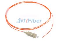 China OM1 62.5/125 SC Fiber Optic Pigtail 0.9mm OFNP Cable Low Insertion Loss for sale