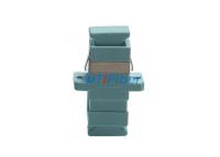 China Aqua OM3 Simplex Duplex Fiber Optic Adapter 125um Ceramic Sleeve for Telecom Network for sale
