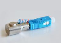 China Round SC Bare Optical Fiber Adapter for FC/SC/ST/LC Connectors with ≤0.3dB Insertion Loss and -40°C to 75°C Operating Range for sale