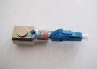 China Square LC Bare Fiber Optic Adapter Ceramic Sleeve Metal Housing Insertion Loss ≤0.2dB for sale
