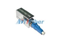 China Square LC Bare Fiber Optic Adapter Ceramic Sleeve Metal Housing Insertion Loss ≤0.2dB for sale