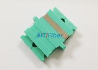 China Aqua OM3 Simplex Duplex Fiber Optic Adapter 125um Ceramic Sleeve for Telecom Network for sale