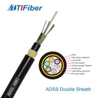 China ADSS Double Sheath Fiber Optic Cable 24-96 Core with 80-500m Span and -30°C to +70°C Operating Range for sale