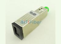 China 15dB SC APC Fiber Optic Attenuator Female to Male Metal Housing 1310nm 1550nm for sale