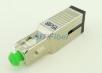China 15dB SC APC Fiber Optic Attenuator Female to Male Metal Housing 1310nm 1550nm for sale