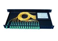 China 19 Inch PLC Splitter Box Rack Mounted Fiber Optical Terminal 430x250mm 1U 1-32 Ports -40°C to +60°C for sale