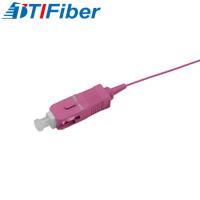 China FTTH SC UPC 50/125 OM4 Multimode Violet Fiber Optic Pigtail with 0.9mm Diameter and -40°C to 85°C Operating Range for sale