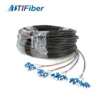 China LC SM 48 Core Waterproof Fiber Optic Pigtail Patch Cord for FTTH FTTX with ≤0.25dB Loss and -40°C to 85°C Temperature Range for sale