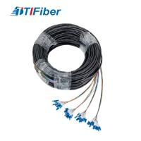 China LC SM 48 Core Waterproof Fiber Optic Pigtail Patch Cord for FTTH FTTX with ≤0.25dB Loss and -40°C to 85°C Temperature Range for sale