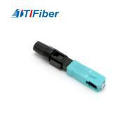 China FTTH SC OM3 Multimode Fiber Optic Fast Connector 0.2dB Insertion Loss 1000 Mating Cycles for sale