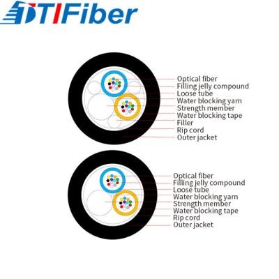 China GYFY G652D Duct Fiber Optic Cable 4-24 Core PE Sheath 1km-4km for sale