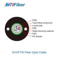 China Outdoor GYXFTW Aramid Yarn FRP Armoured Fiber Optic Cable 1-12 Cores FTTH for sale
