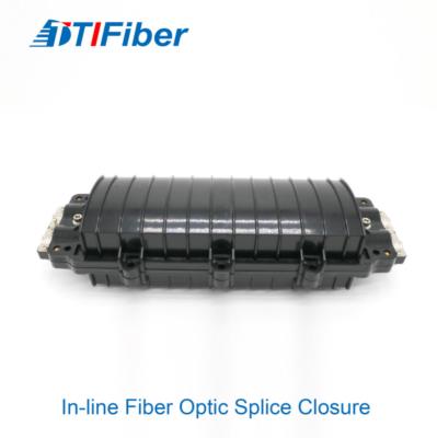China Outdoor Waterproof Inline Fiber Optic Splice Closure 96 Cores PP PC for sale
