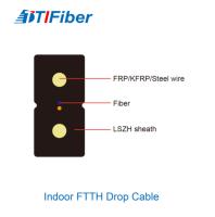 China GJYXCH Fiber Optic Drop Cable 1 2 4 Core Indoor Outdoor FTTH Single Mode 5.2x2.0mm for sale