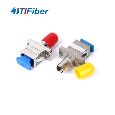 China SC/UPC to ST/UPC Metal Fiber Optic Hybrid Adapter IEC 61754-13 Singlemode for sale