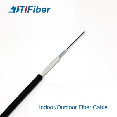 China Indoor Outdoor Non Metallic SM G652D Fiber Optic Cable Rat Proof 2mm FTTH for sale