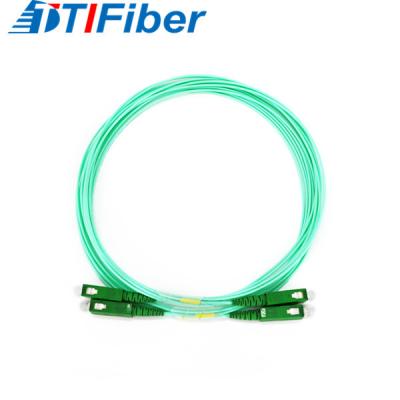 China SC/APC to SC/APC 1.6mm Simplex SM G657A2 Fiber Optic Patchcord 1.5m 3.5m Aqua LSZH for sale